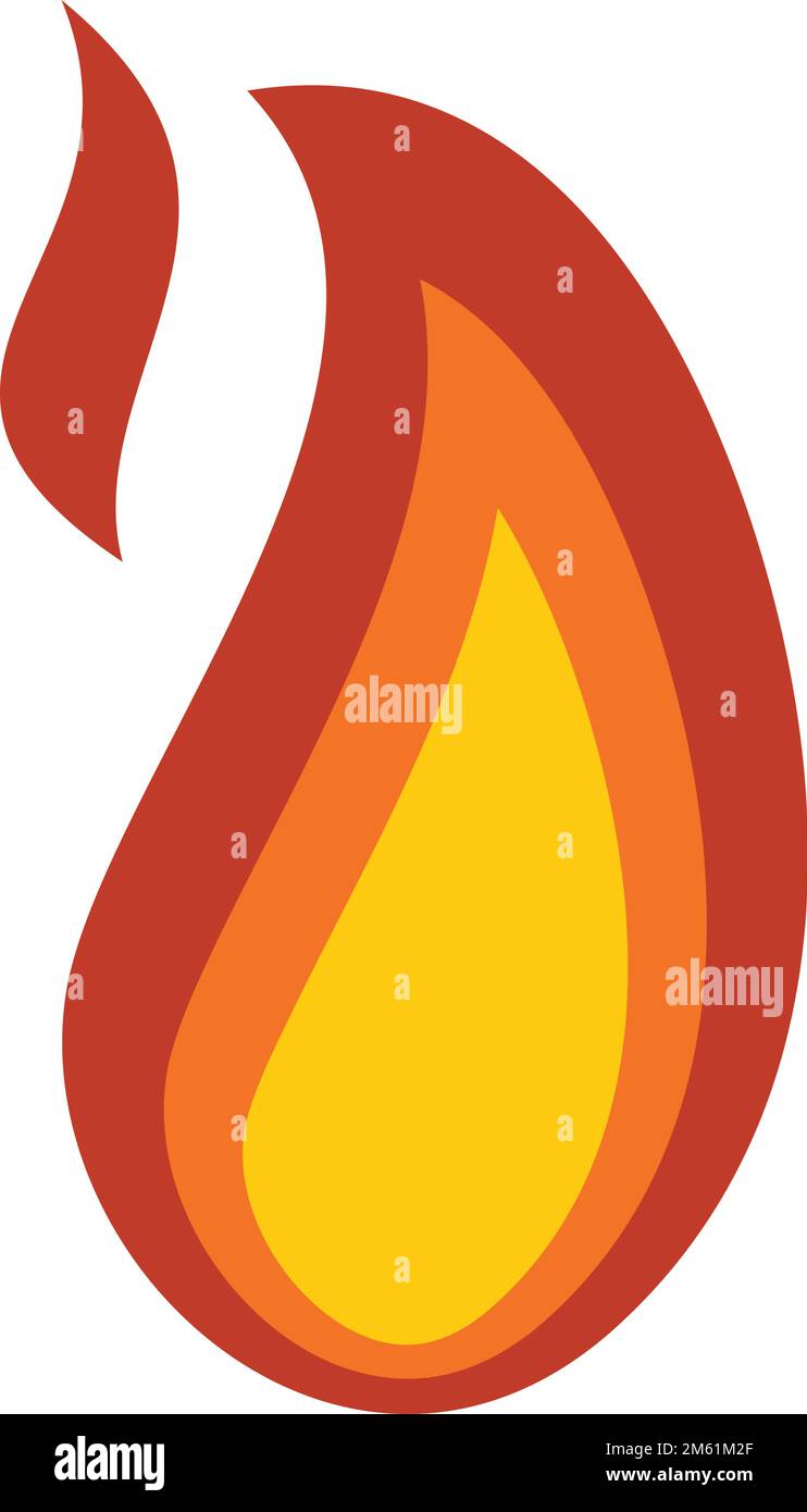 Fire flame burn icon. Flat illustration of Fire flame burn vector icon ...