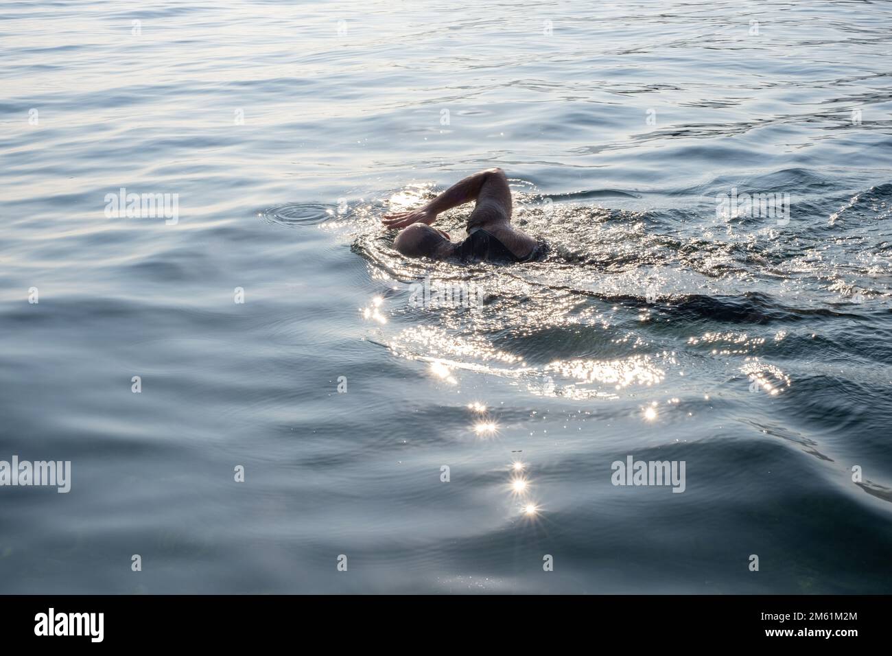 Man swimming sea one person hi-res stock photography and images - Alamy