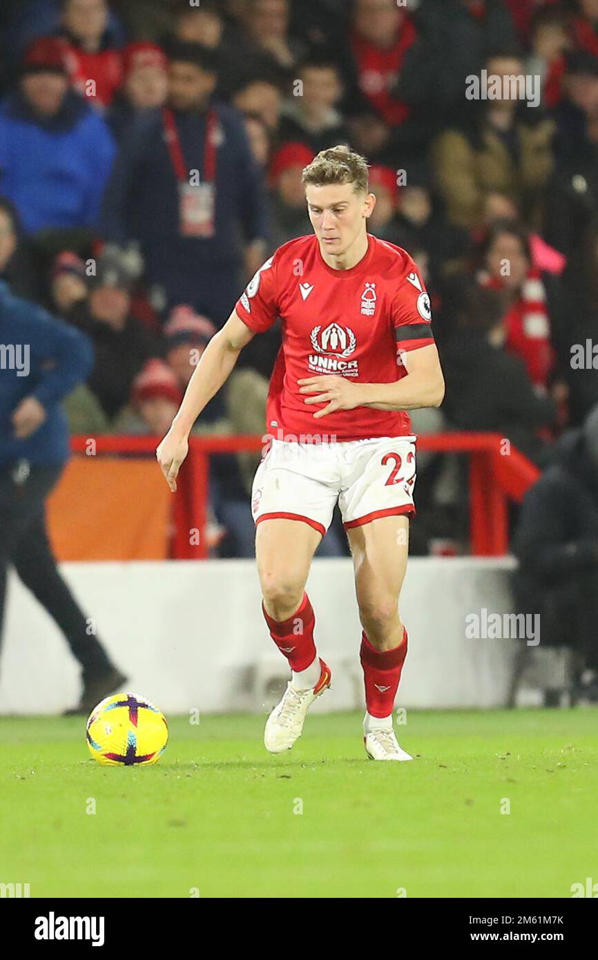The City Ground, Nottingham, UK. 1st Jan, 2023. Premier League Football ...