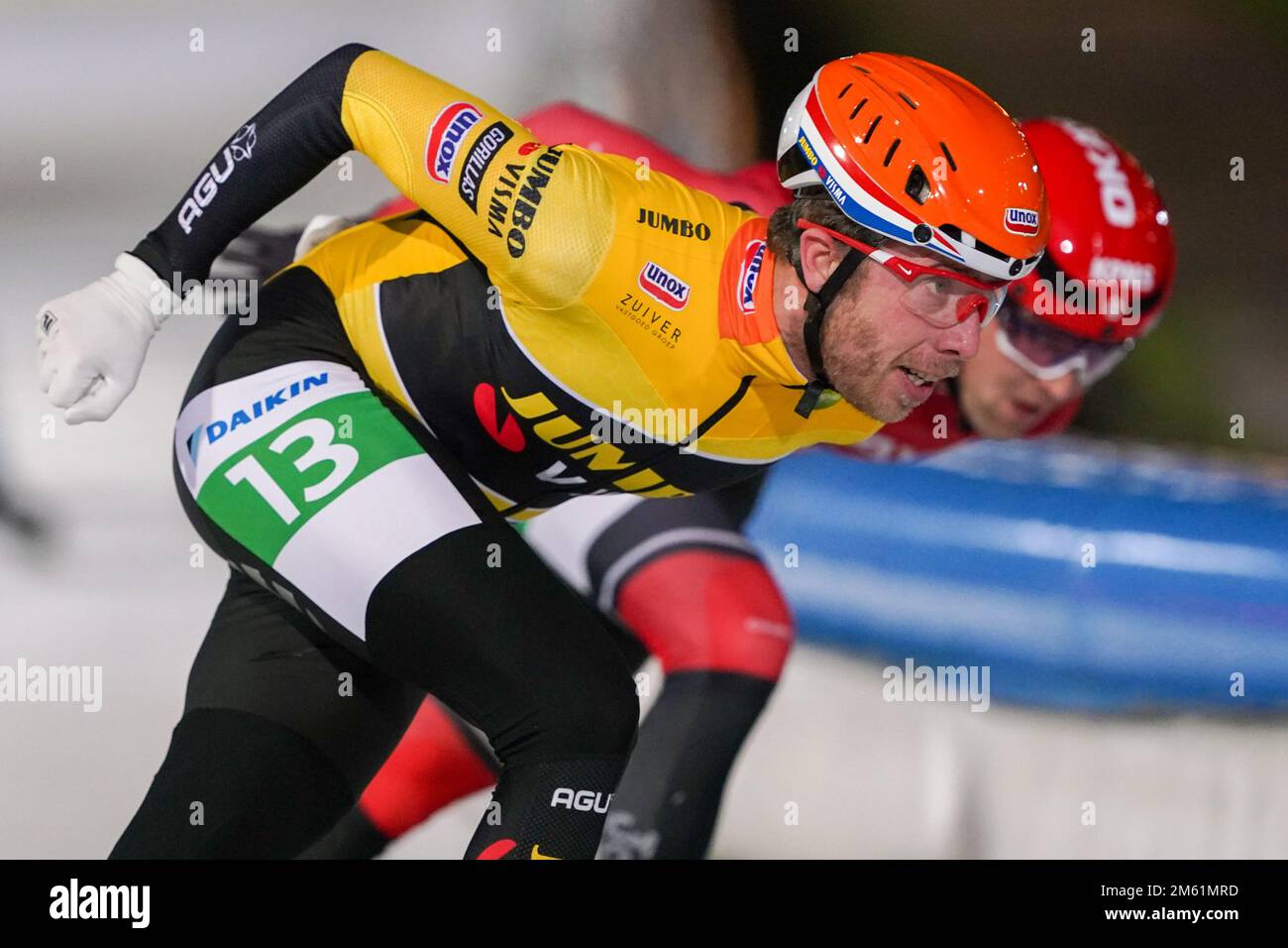 AMSTERDAM, NETHERLANDS - JANUARY 1: Jorrit Bergsma of team Jumbo/Visma ...