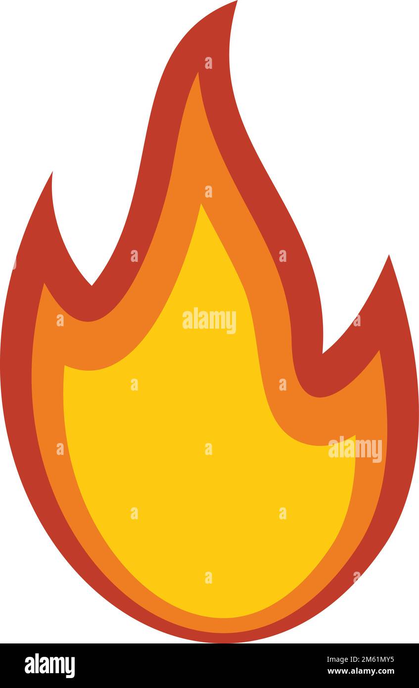 Fire flame smoke icon. Flat illustration of Fire flame smoke vector ...