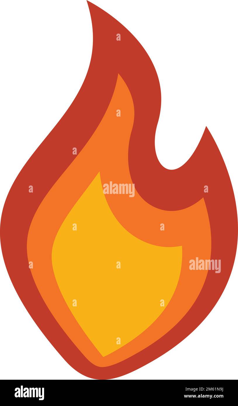 Fire flame ignite icon. Flat illustration of Fire flame ignite vector ...