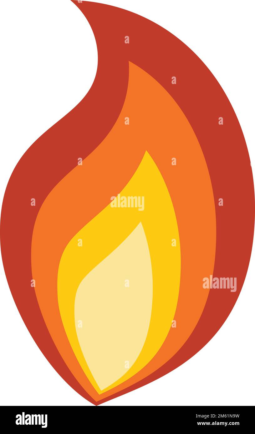 Fire flame power icon. Flat illustration of Fire flame power vector ...