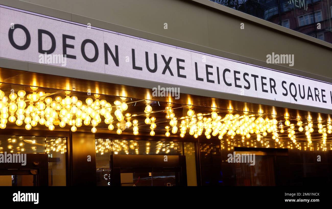 Odeon Luxe Leicester Square movie theatre - LONDON, UK - DECEMBER 20 ...