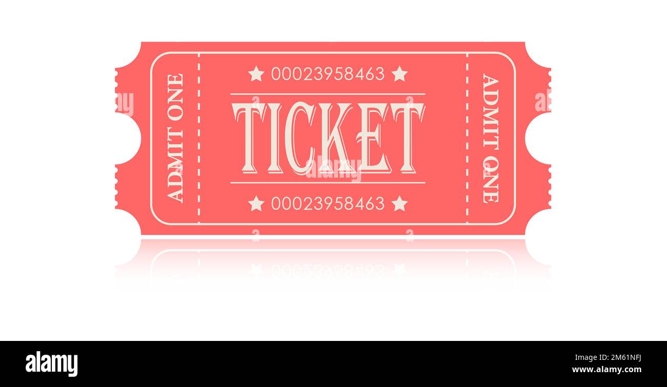Ticket. Vector illustration for websites, applications, cinemas, clubs ...