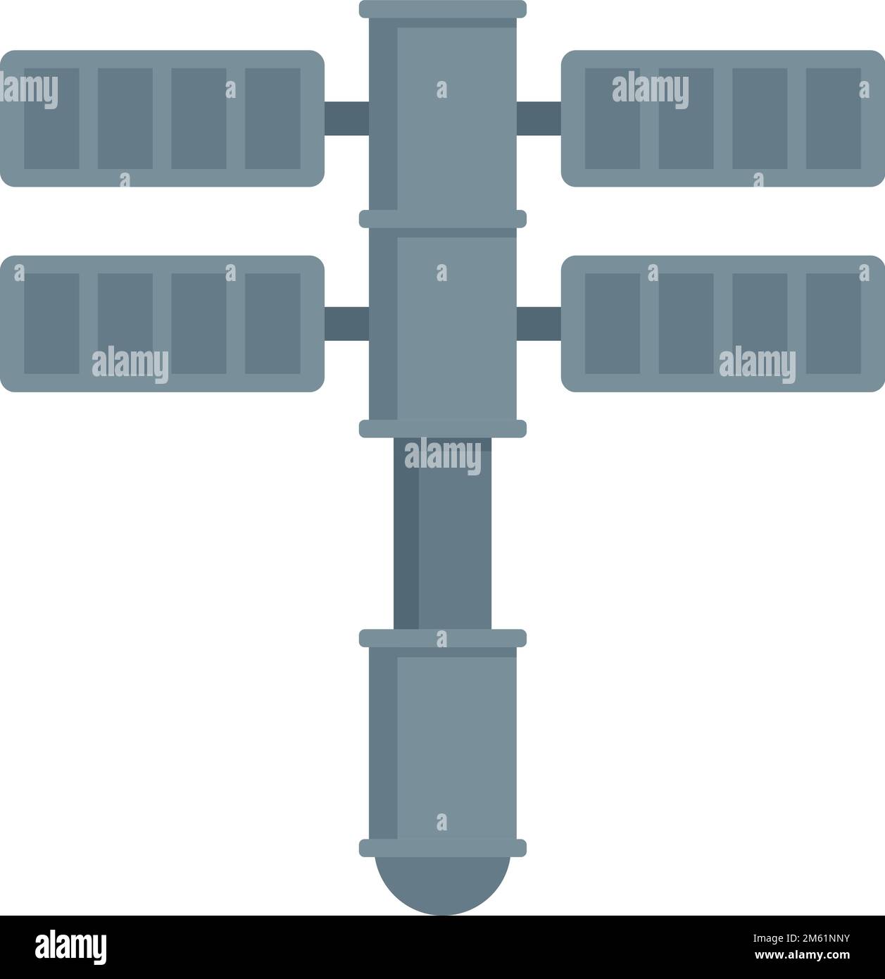 Modern space station icon flat vector. International mars station. X ...