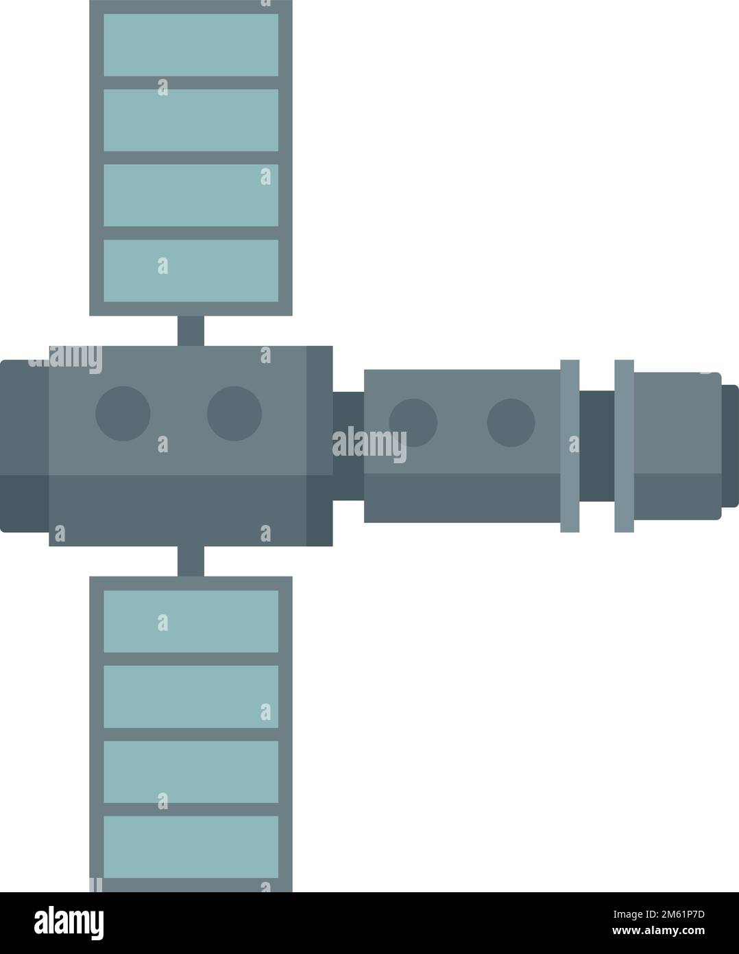 Mission space station icon flat vector. Mars spaceship. International ...