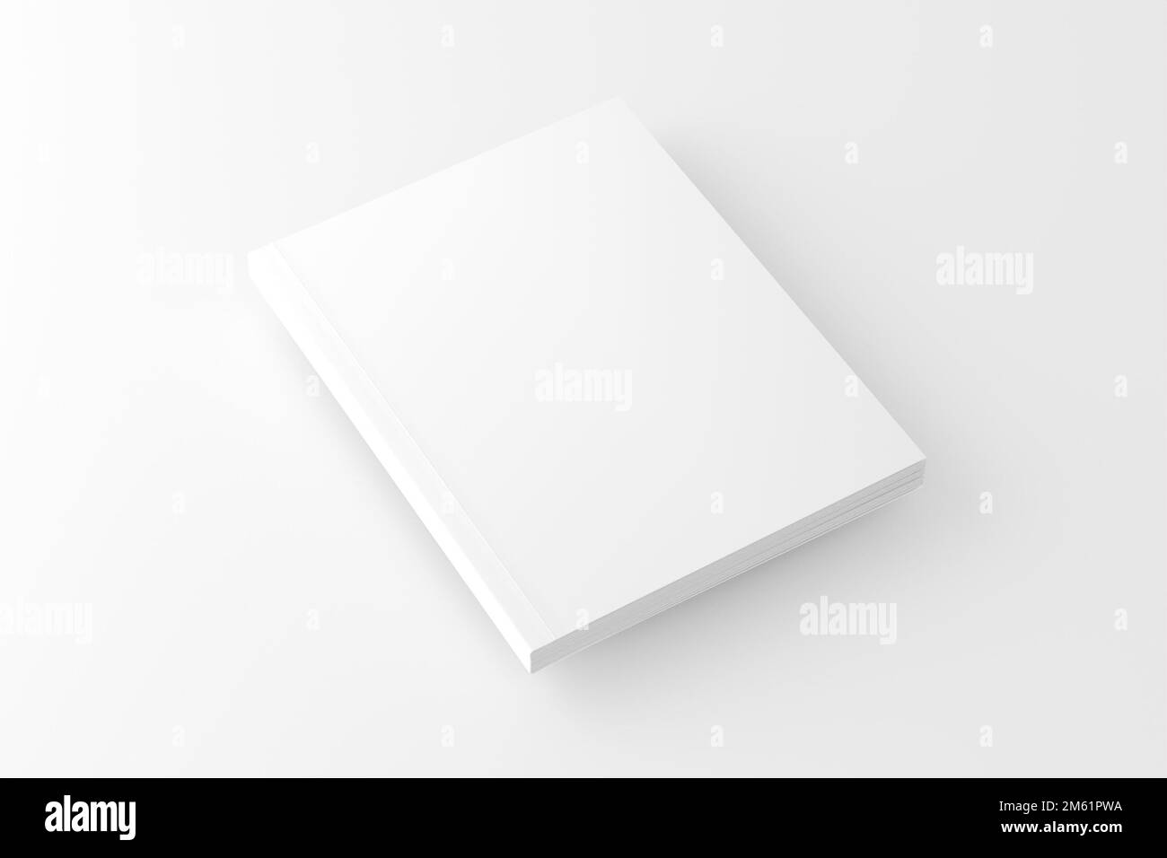 US Letter Softcover Book Cover White Blank Mockup Stock Photo - Alamy
