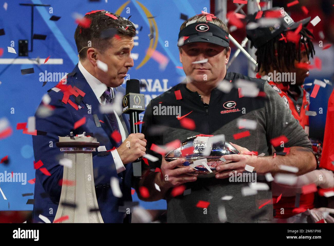 Atlanta, Georgia, USA. 1st Jan, 2023. Georgia Bulldogs head coach Kirby ...