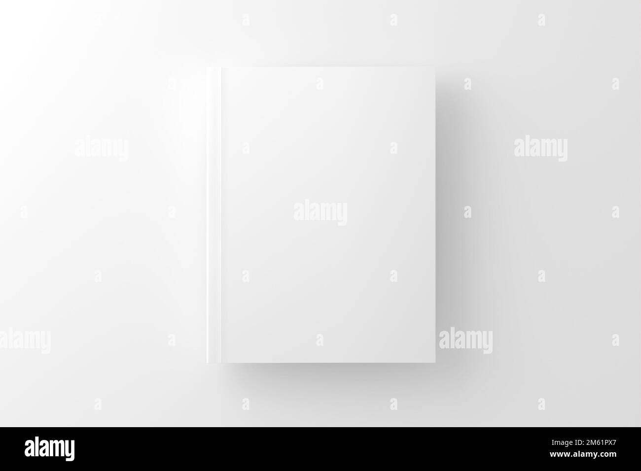 US Letter Softcover Book Cover White Blank Mockup Stock Photo - Alamy