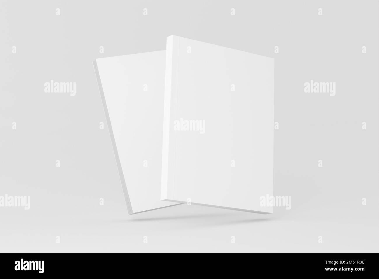 US Letter Softcover Book Cover White Blank Mockup Stock Photo - Alamy