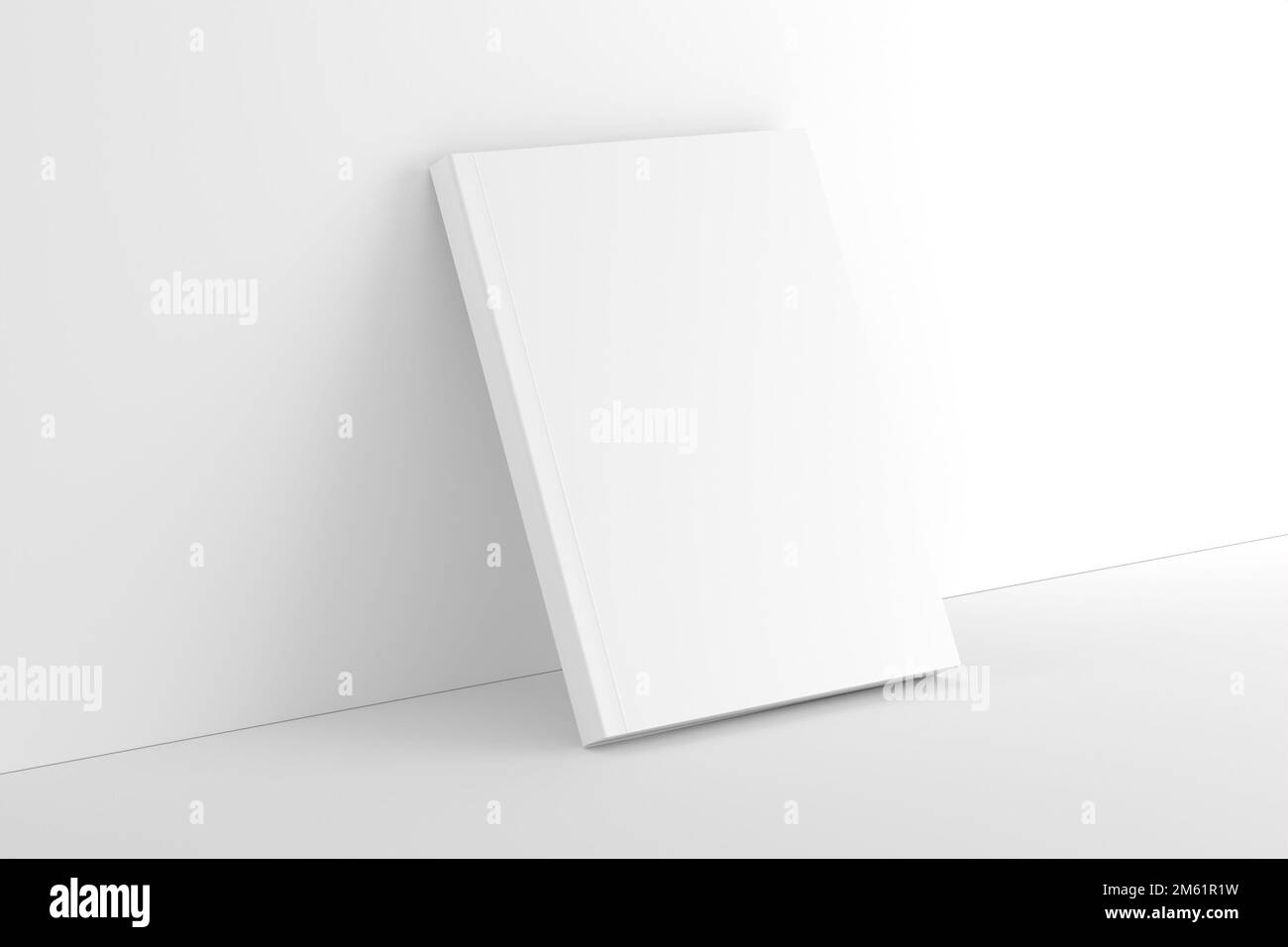 US Letter Softcover Book Cover White Blank Mockup Stock Photo - Alamy
