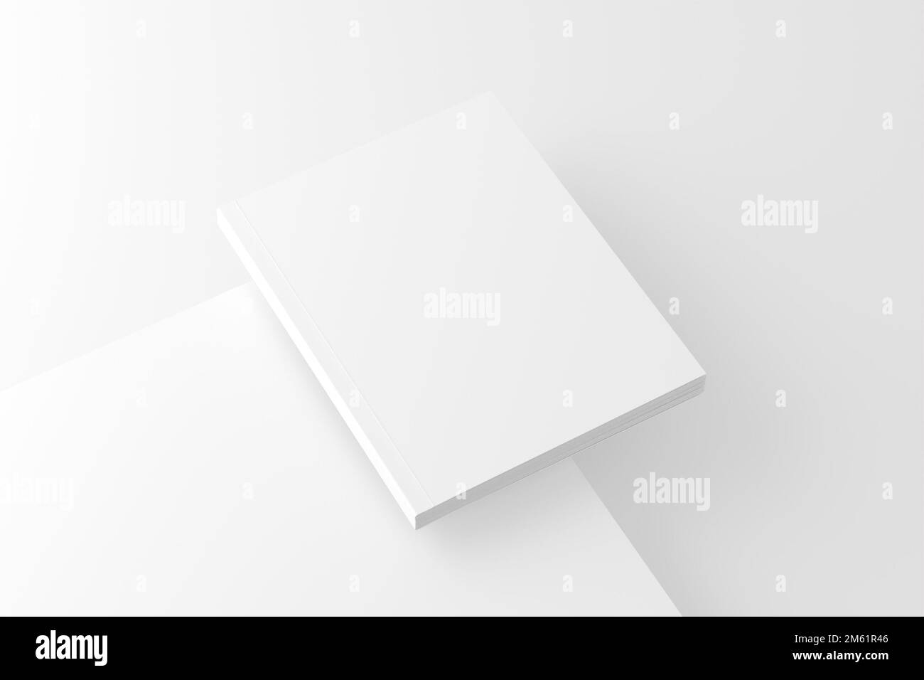 US Letter Softcover Book Cover White Blank Mockup Stock Photo - Alamy