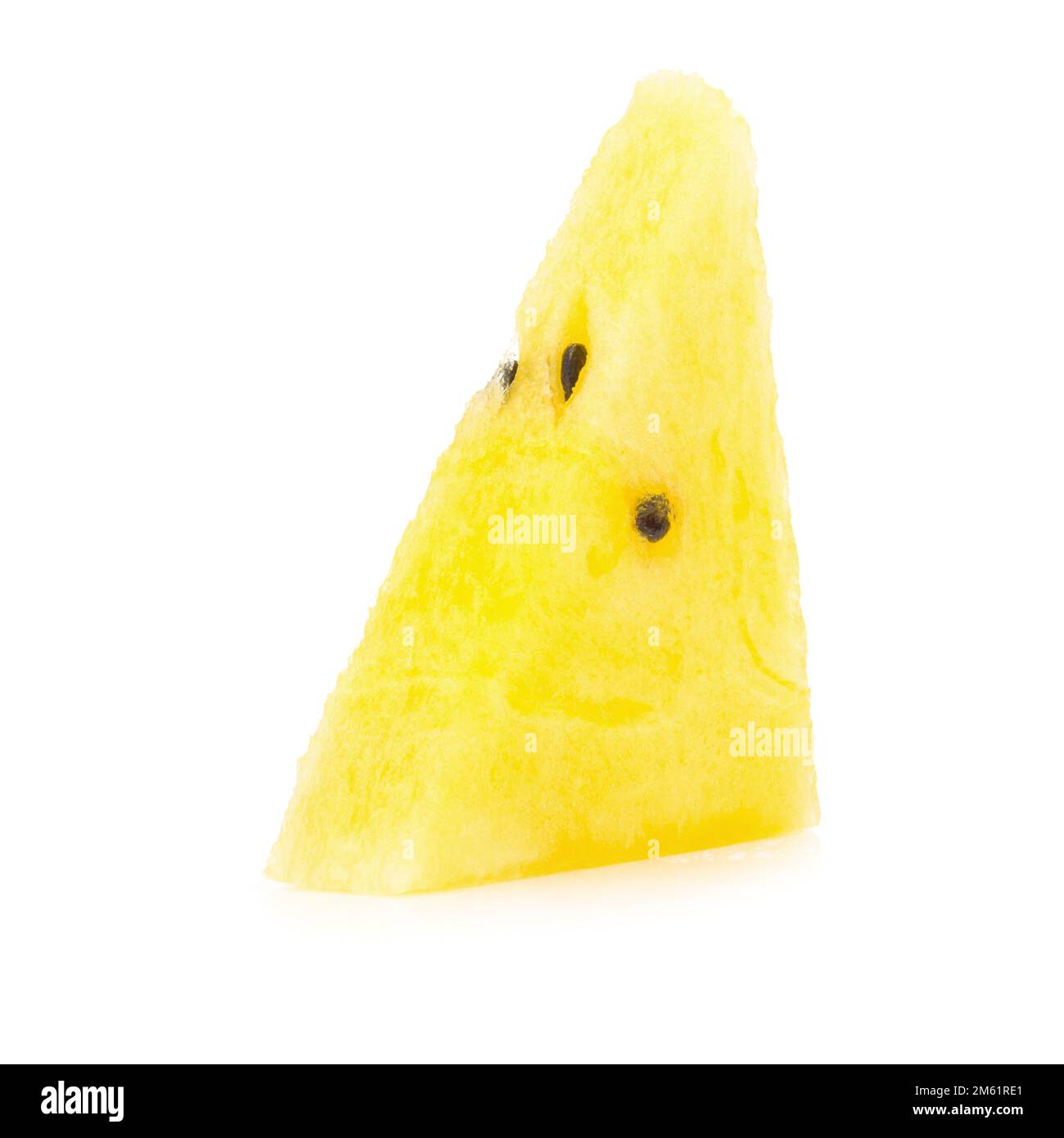 watermelon yellow slice isolated on white background Stock Photo - Alamy