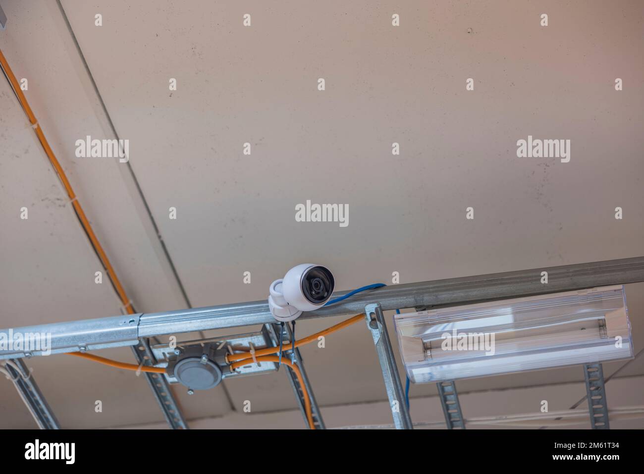 Close up view of safety camera in warehouse. Security concept. Sweden ...