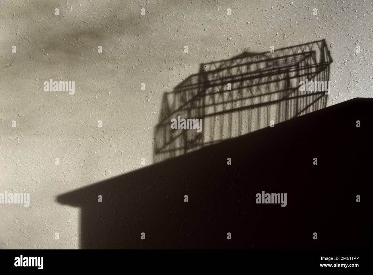 decorative bird cage and shadow Stock Photo - Alamy
