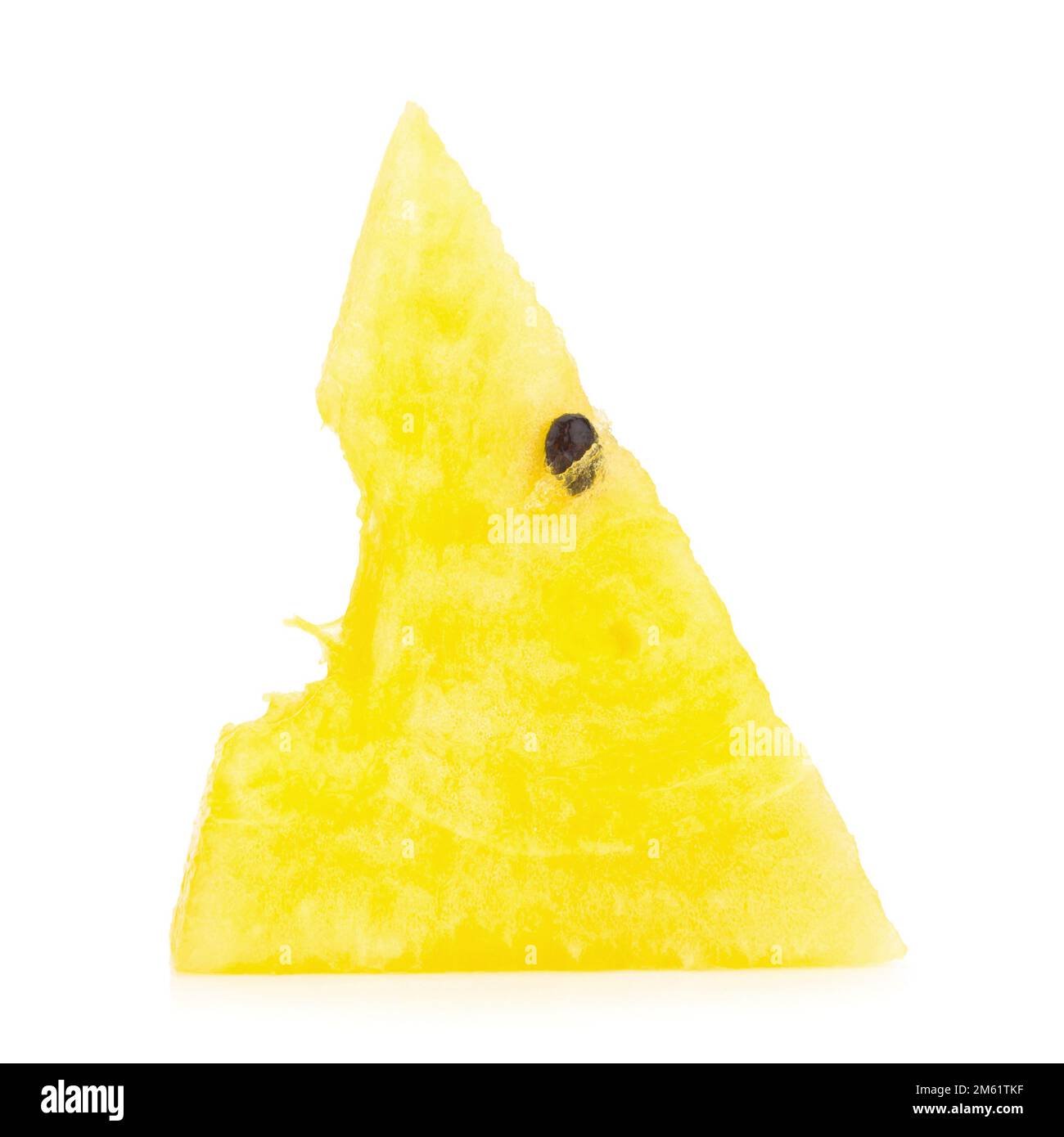watermelon yellow slice isolated on white background Stock Photo - Alamy