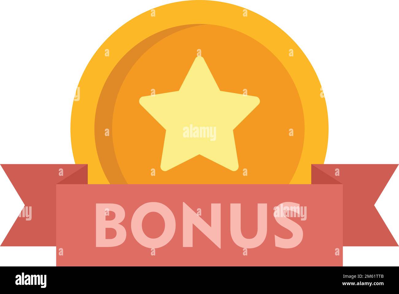 Bonus coin icon. Flat illustration of Bonus coin vector icon for web design isolated Stock ...