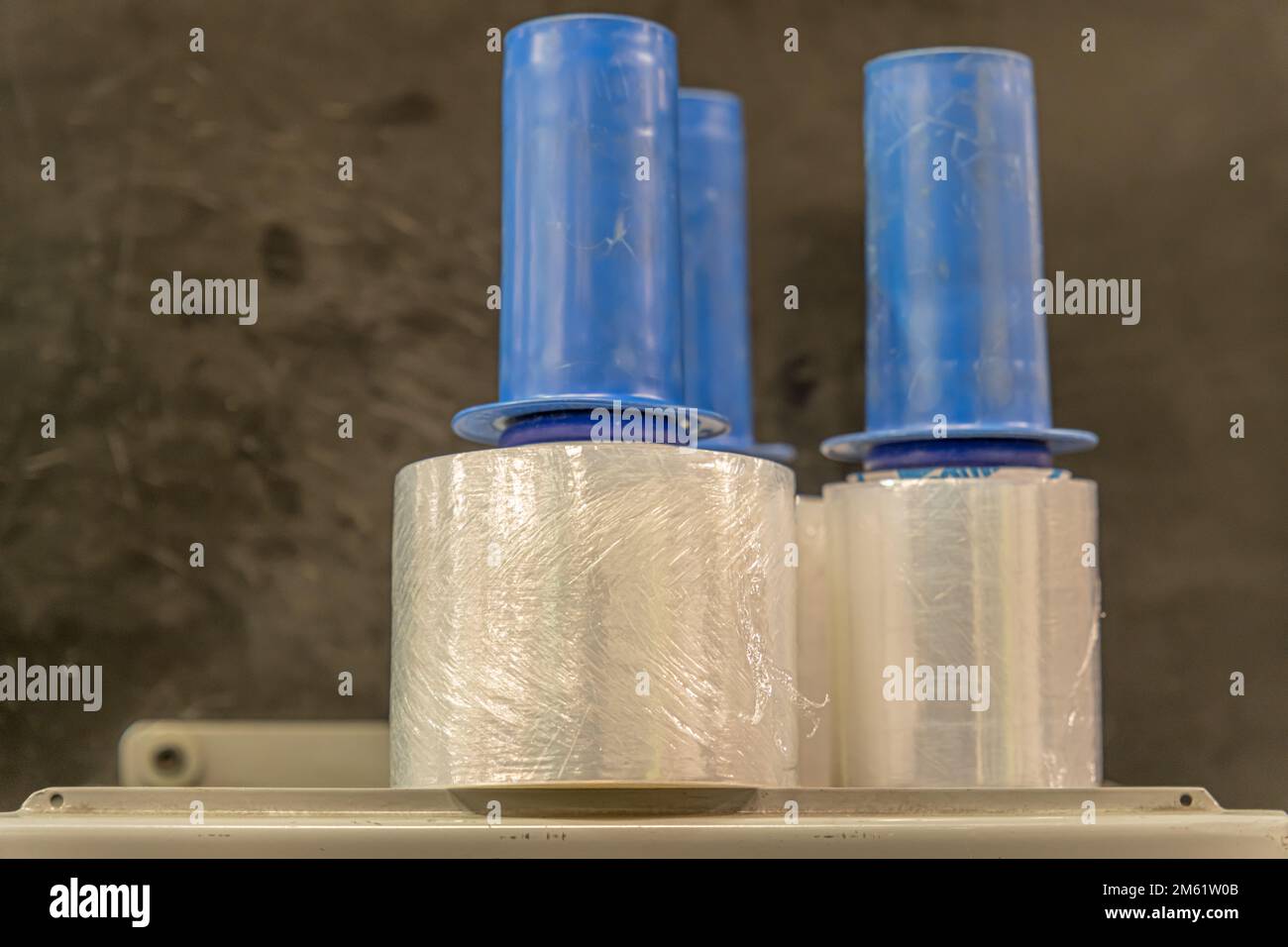 White plastic wrap used for shipping to customers Stock Photo - Alamy