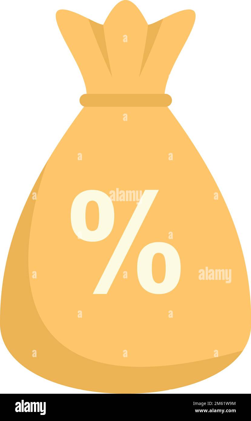 Sale bonus money bag icon. Flat illustration of Sale bonus money bag ...