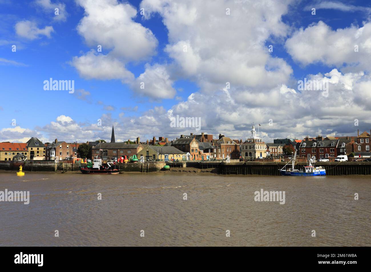 View over the river Great Ouse, Custom House and Purfleet Quays, Kings ...