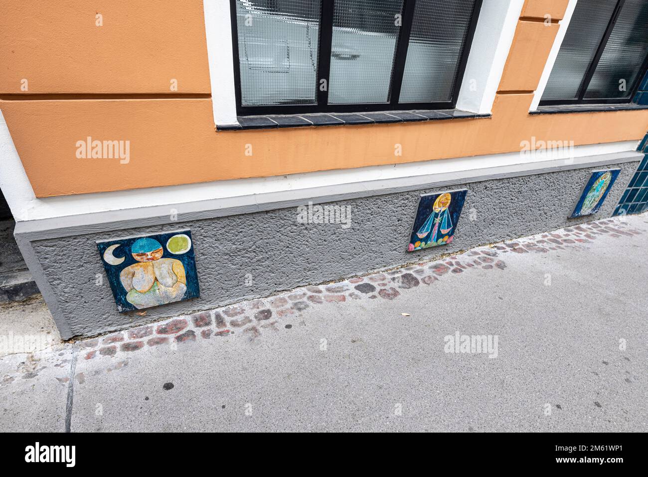 Hundertwasser works at street level in the Landstraße district Vienna ...