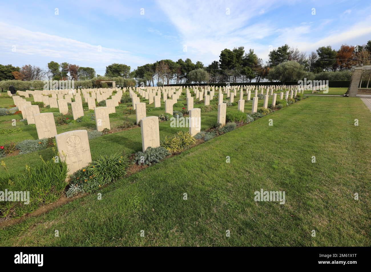 The Canadian military cemetery. Italy donated the land on which the ...