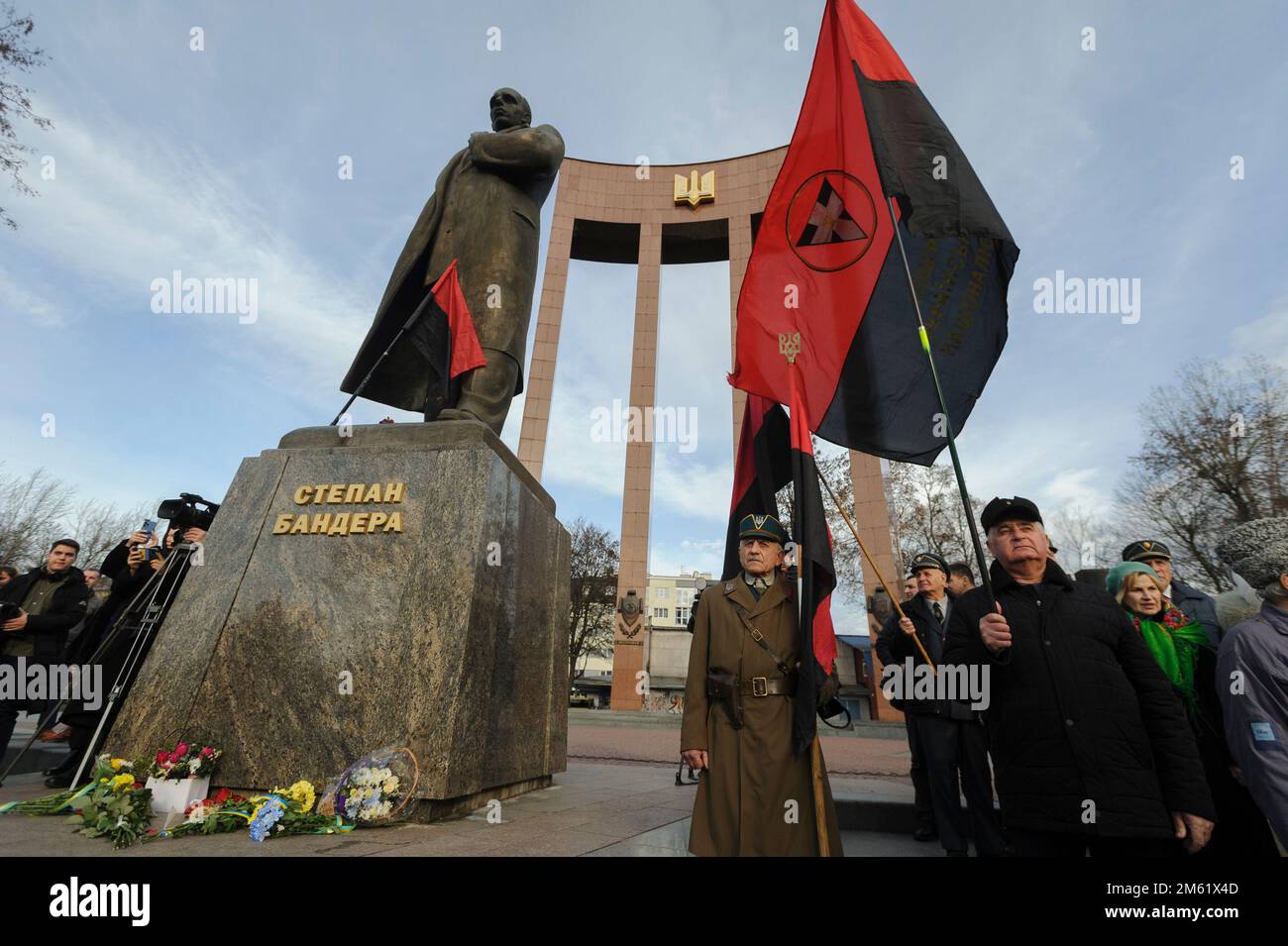Lviv, Ukraine. 01st Jan, 2023. People wearing uniforms of the Ukrainian ...