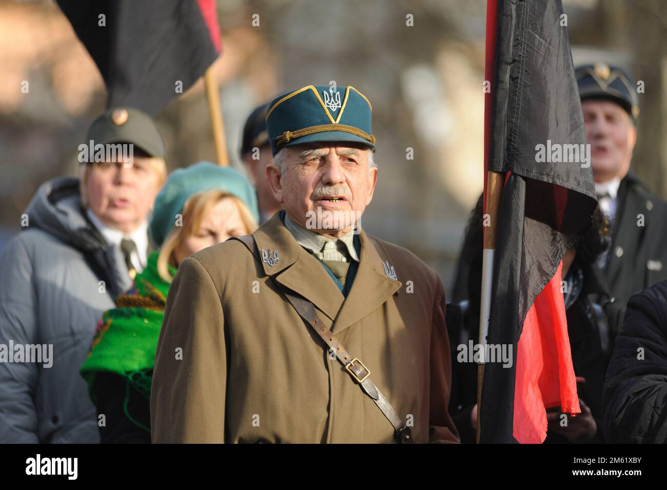 Lviv, Ukraine. 01st Jan, 2023. A man wearing a uniform of the Ukrainian ...