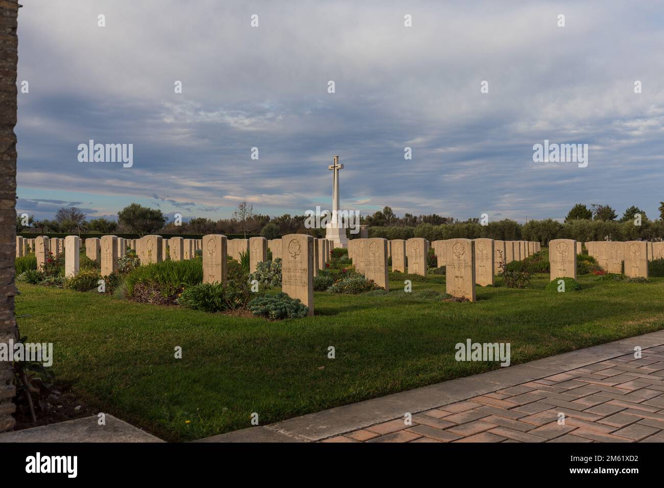 The Canadian military cemetery. Italy donated the land on which the ...