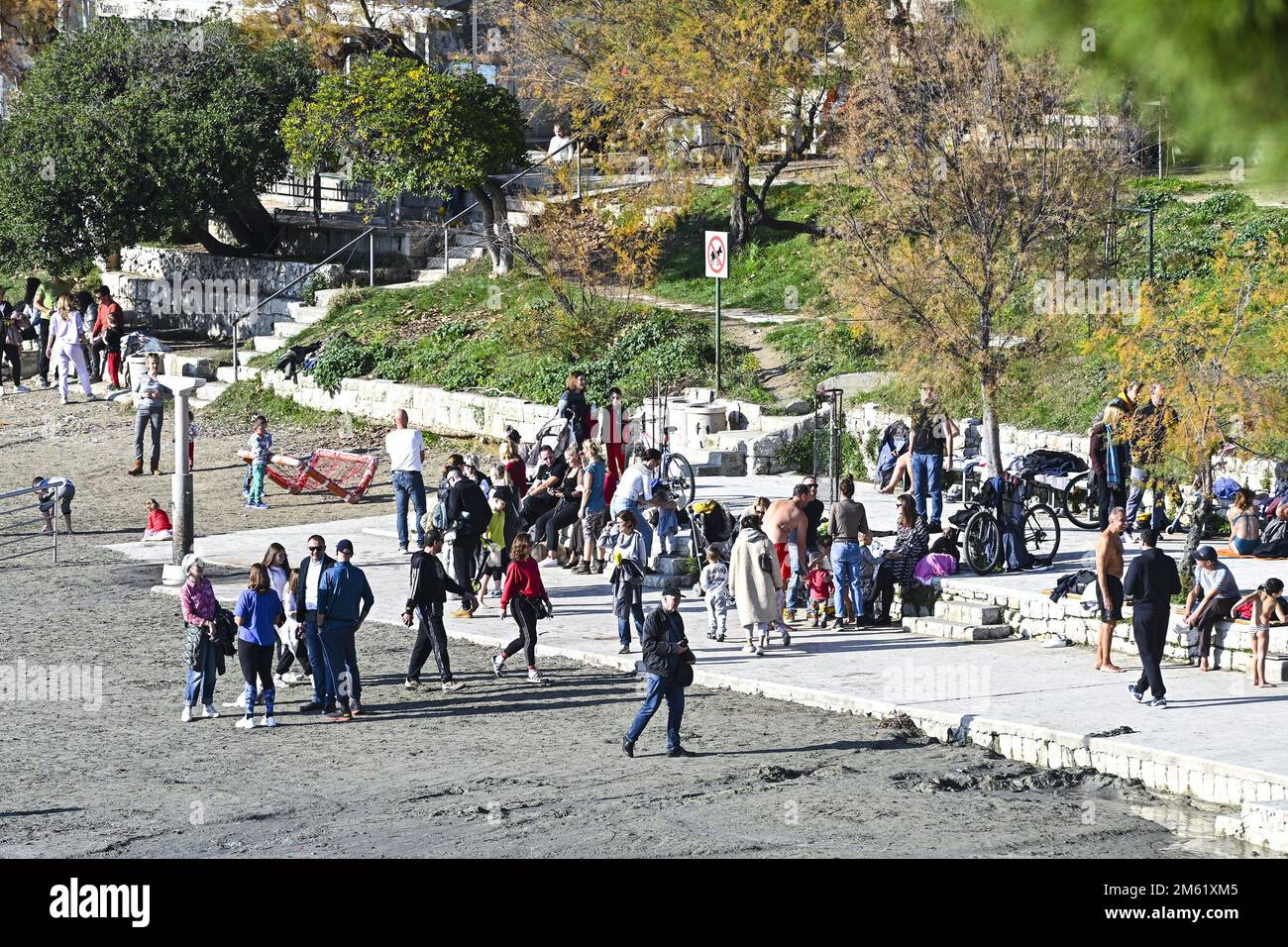 The people of Split used the sunny first day of the New Year for a ...