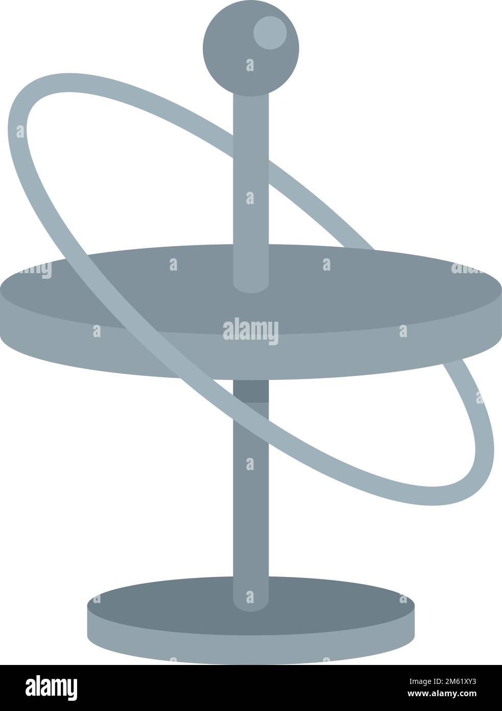 Gyroscope icon flat vector. Phone momentum. Sensor gravity isolated ...