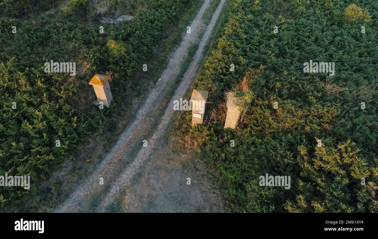 The surviving Gates of SS Lager Sylt on Alderney, in the Channel ...