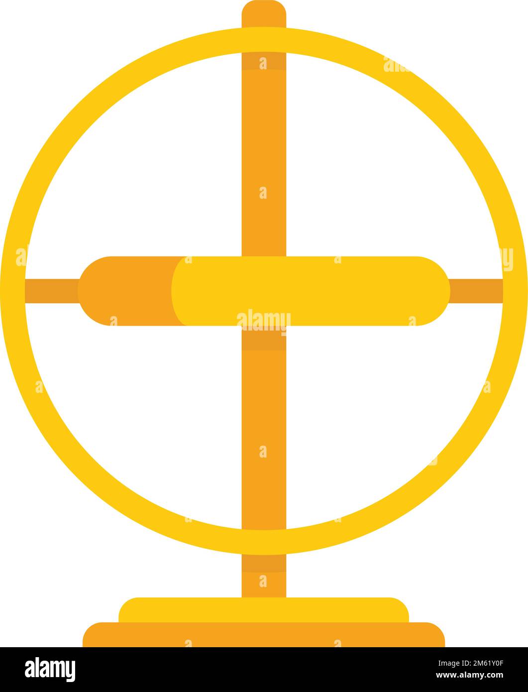 Smart gyroscope icon flat vector. Gyro accelerometer. Momentum sensor ...