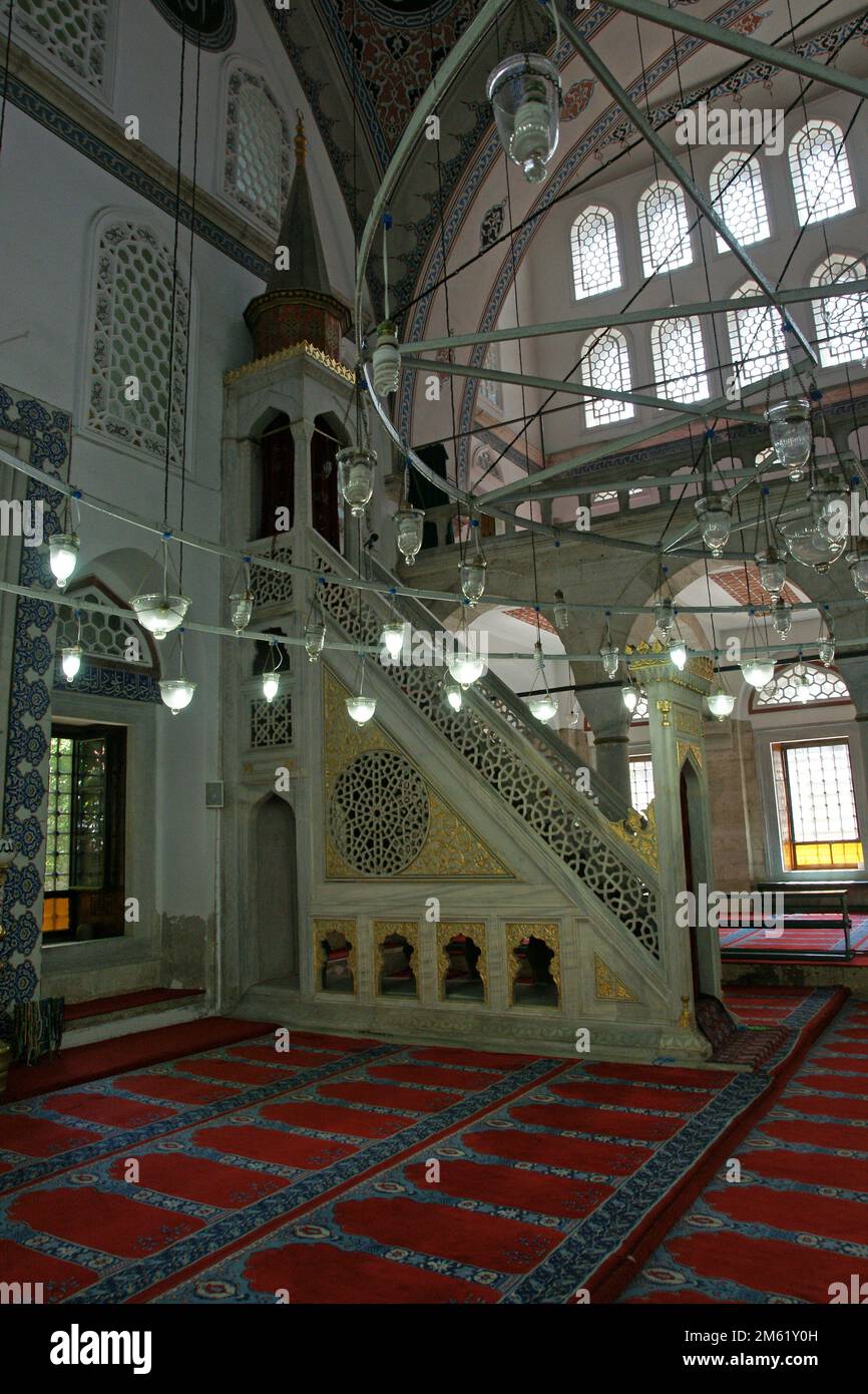 Located in Istanbul, Turkey, the Zal Mahmut Pasha Mosque was built in ...