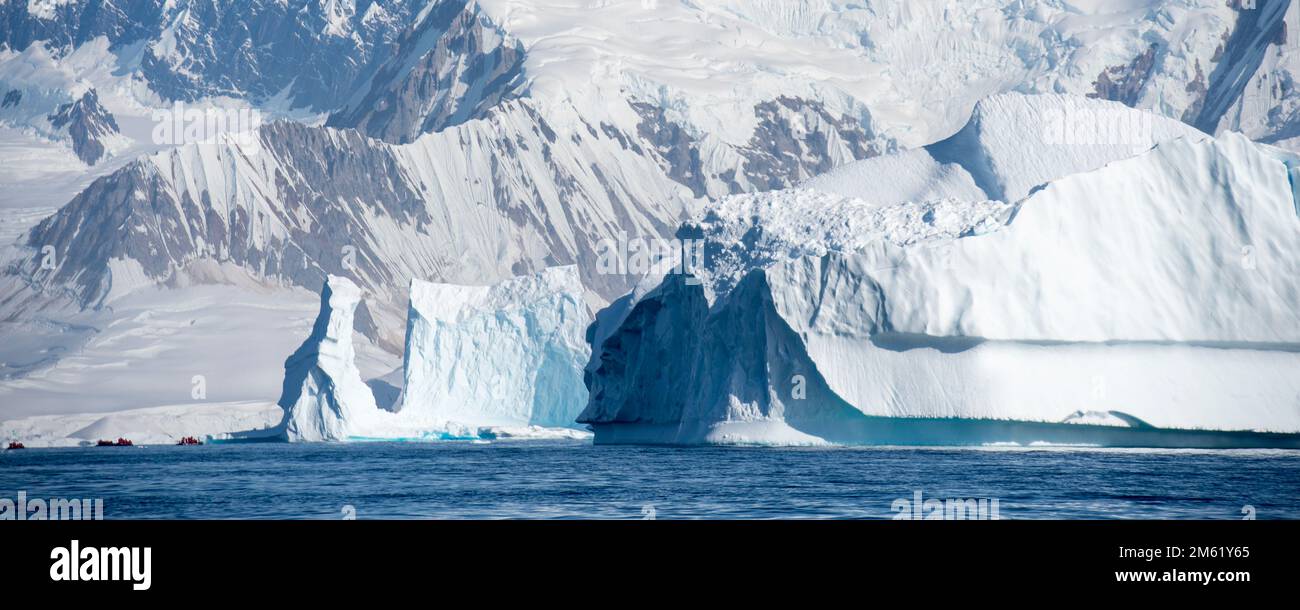 icebergs and rock at portal point antarctica Stock Photo - Alamy