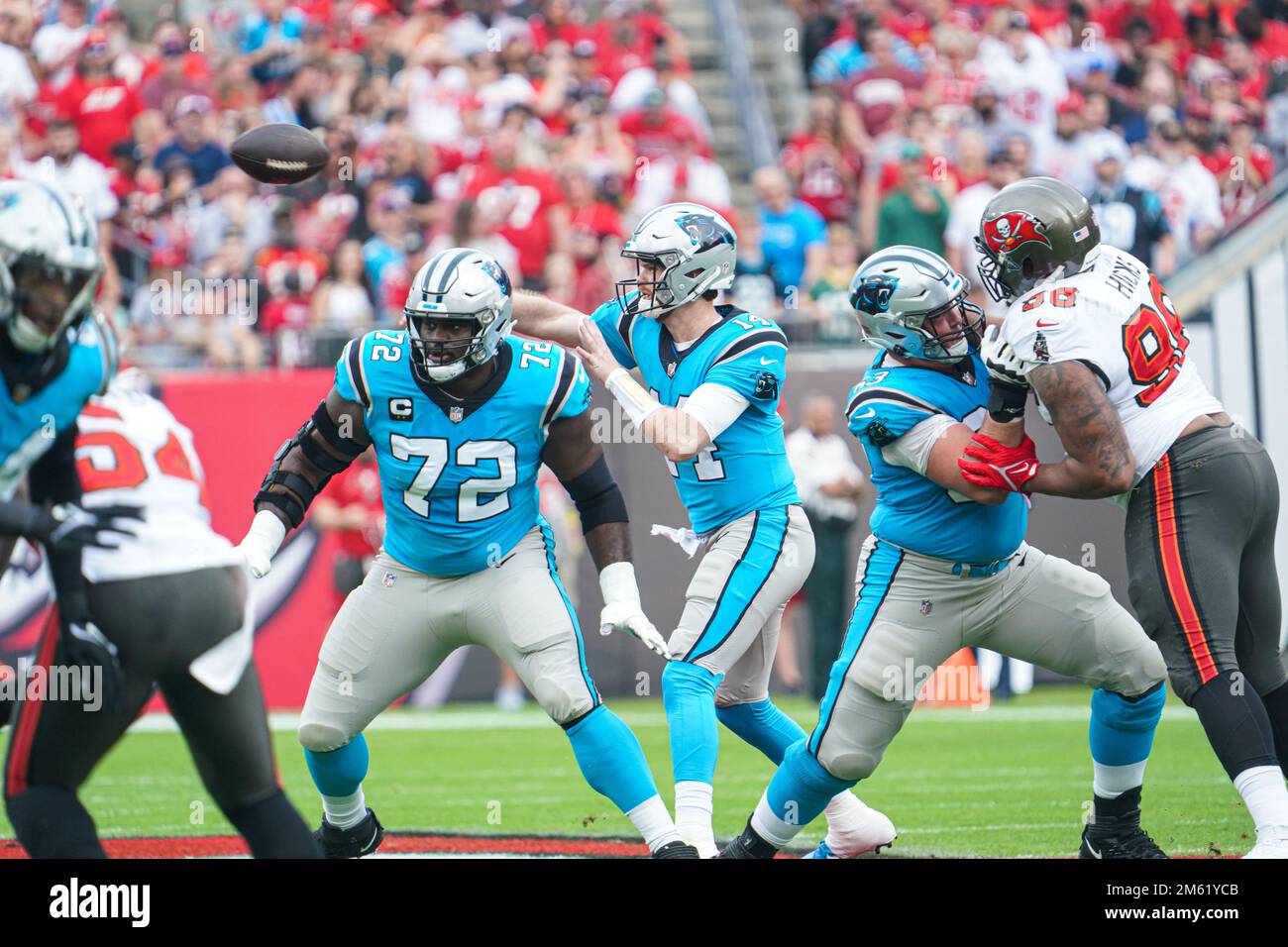 Tampa Bay, Florida, USA, January 1, 2023, Carolina Panthers quarterback ...