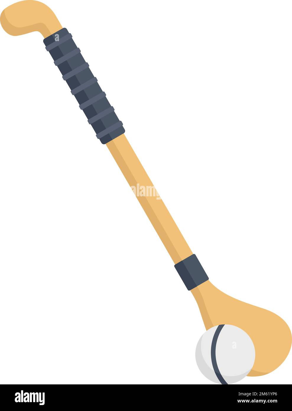 Hurling stick ball icon. Flat illustration of Hurling stick ball vector ...