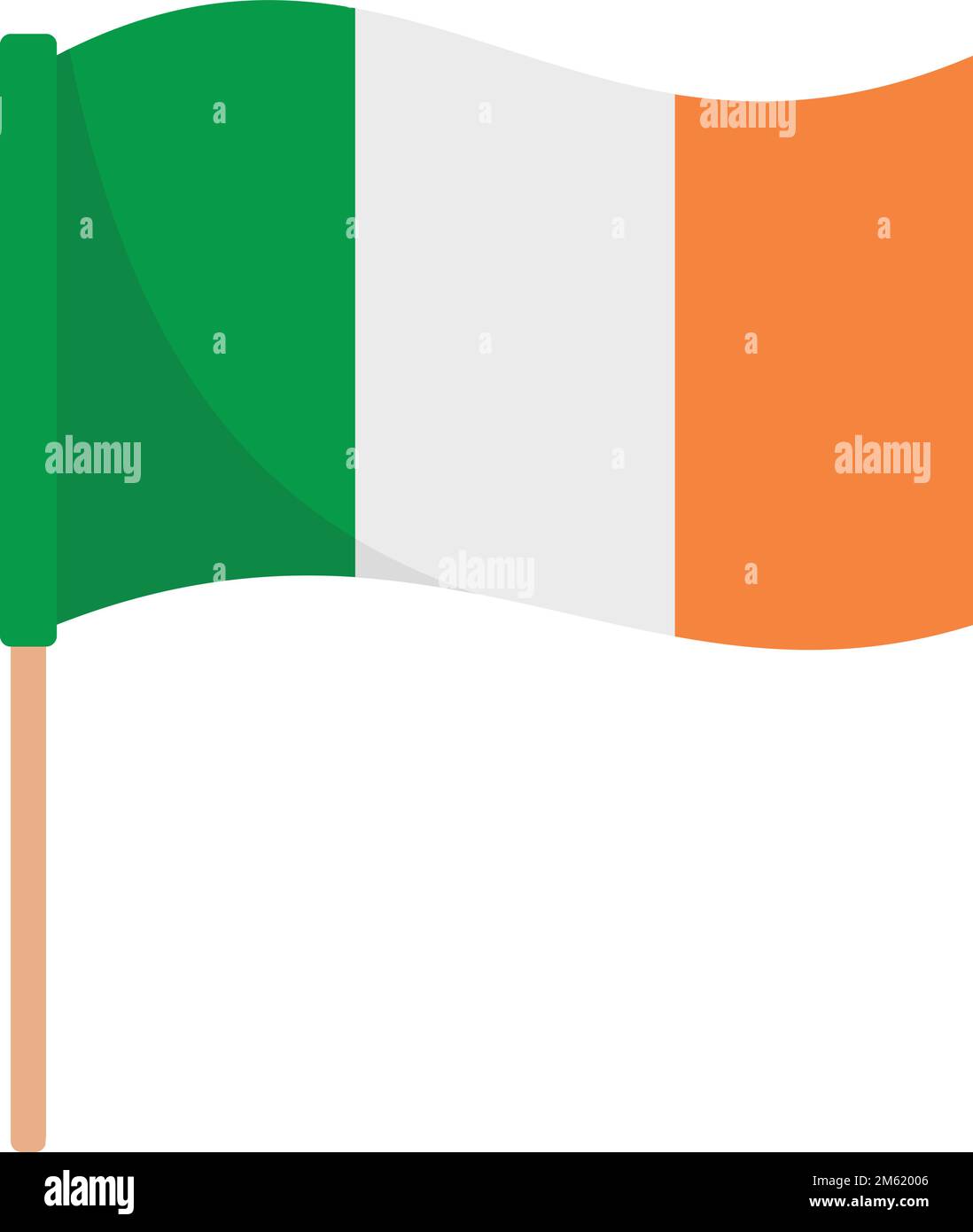 Hurling irish flag icon. Flat illustration of Hurling irish flag vector ...