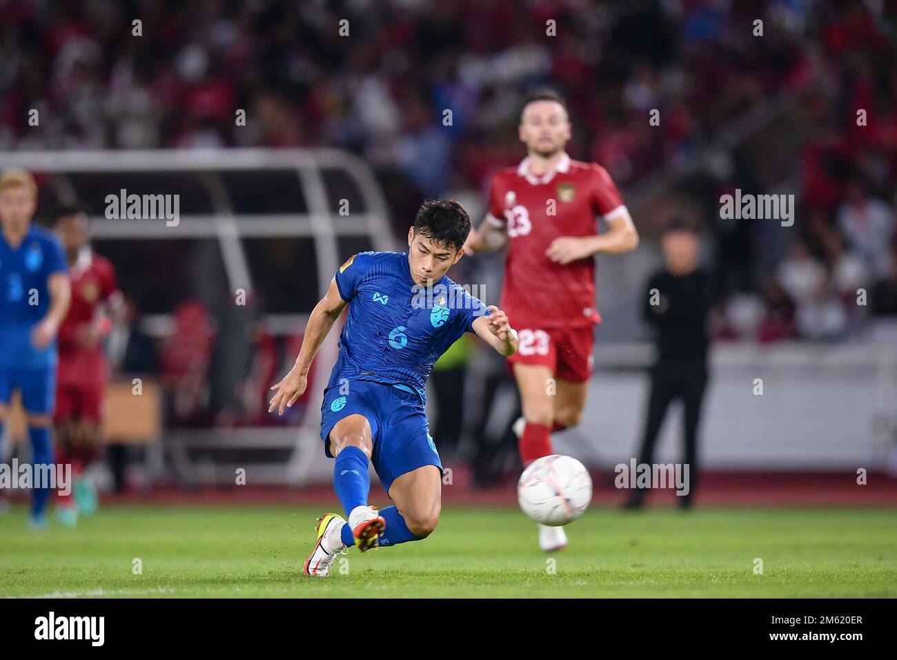 Sarach Yooyen of Thailand seen in action during the AFF Mitsubishi ...