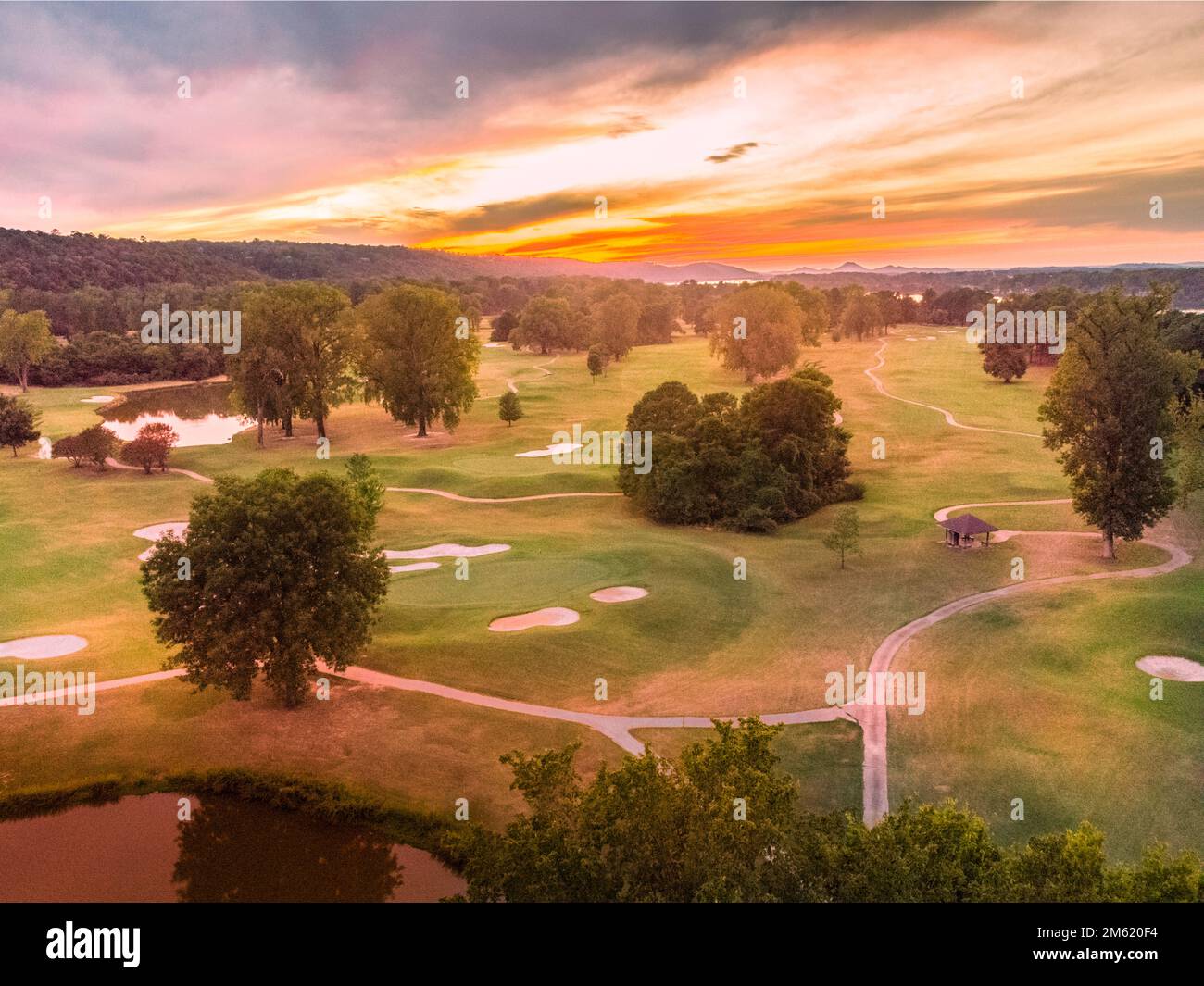 An aerial view of a countryside field Stock Photo - Alamy