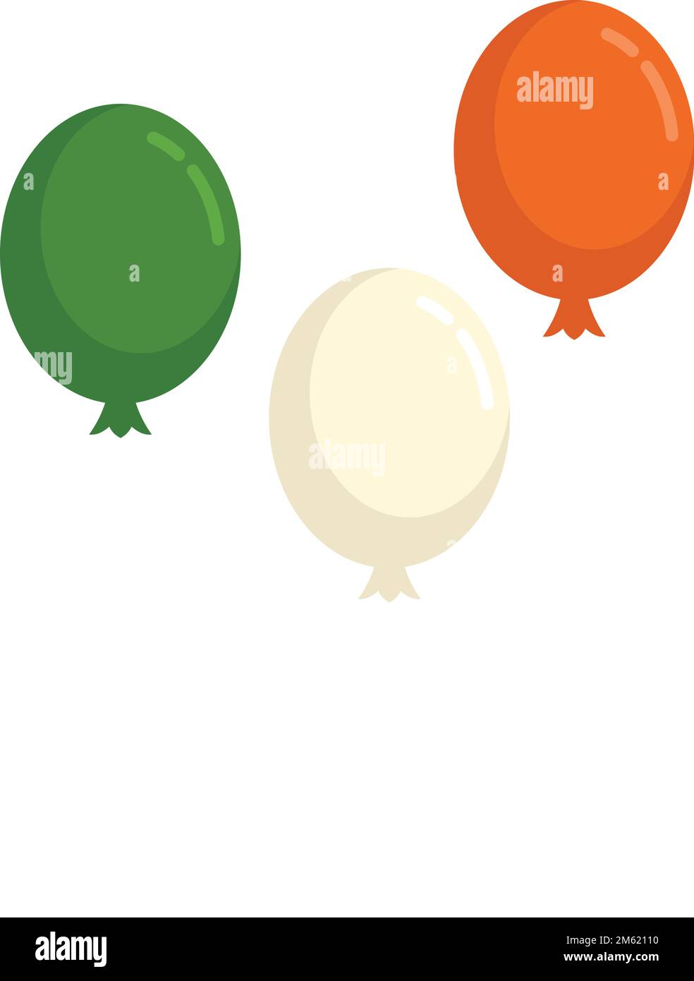 Ireland balloons icon flat vector. Green irish balloon. Lucky balloons ...