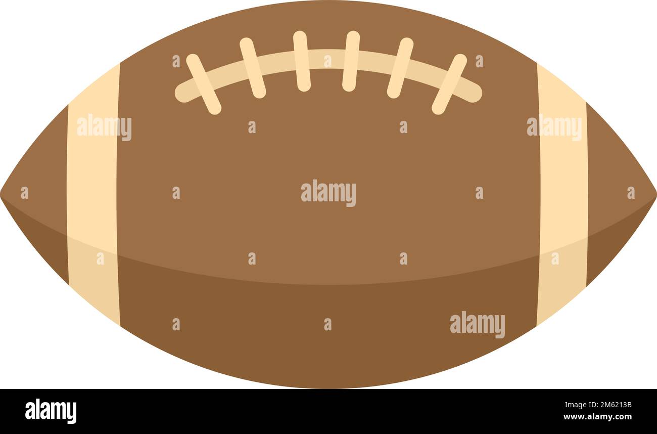 Rugby ball icon flat vector. Goal league. American football ball ...