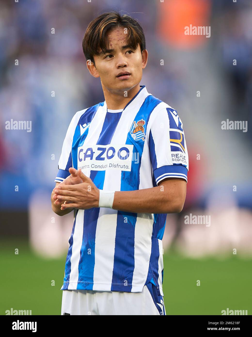 Takefusa Kubo of Real Sociedad during the La Liga Santander match ...