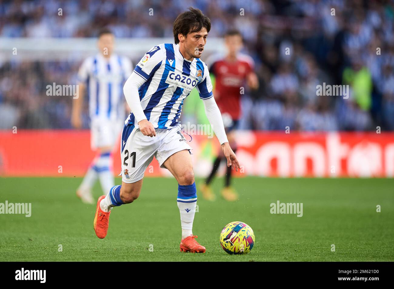 David Silva of Real Sociedad during the La Liga Santander match between Real Sociedad CF and CA ...