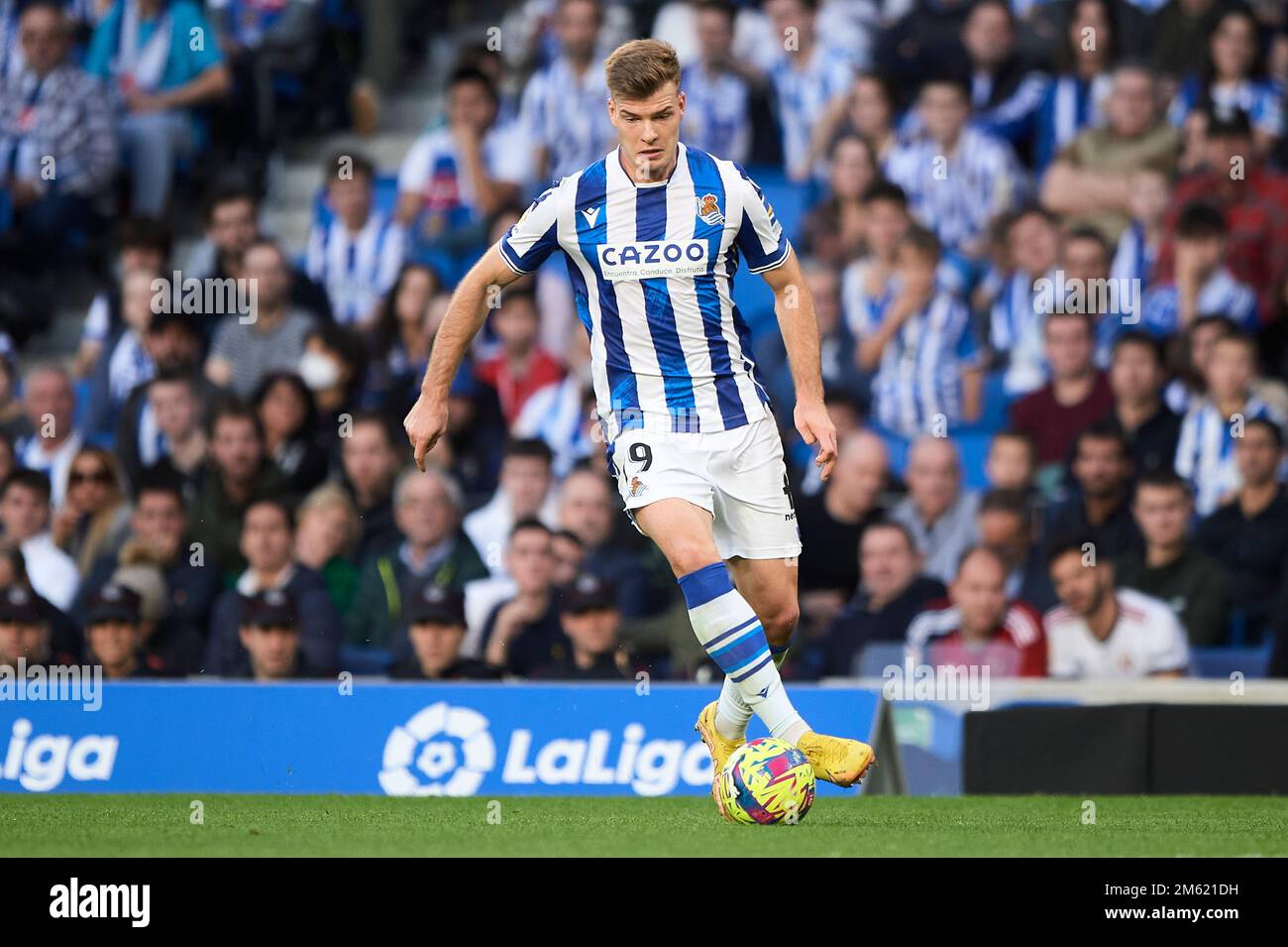 Alexander Sorloth of Real Sociedad during the La Liga Santander match ...