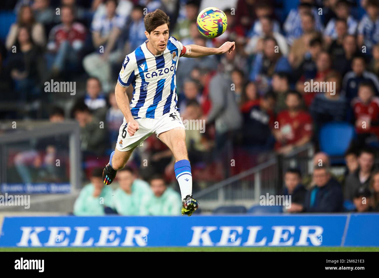 Aritz Elustondo of Real Sociedad during the La Liga Santander match ...