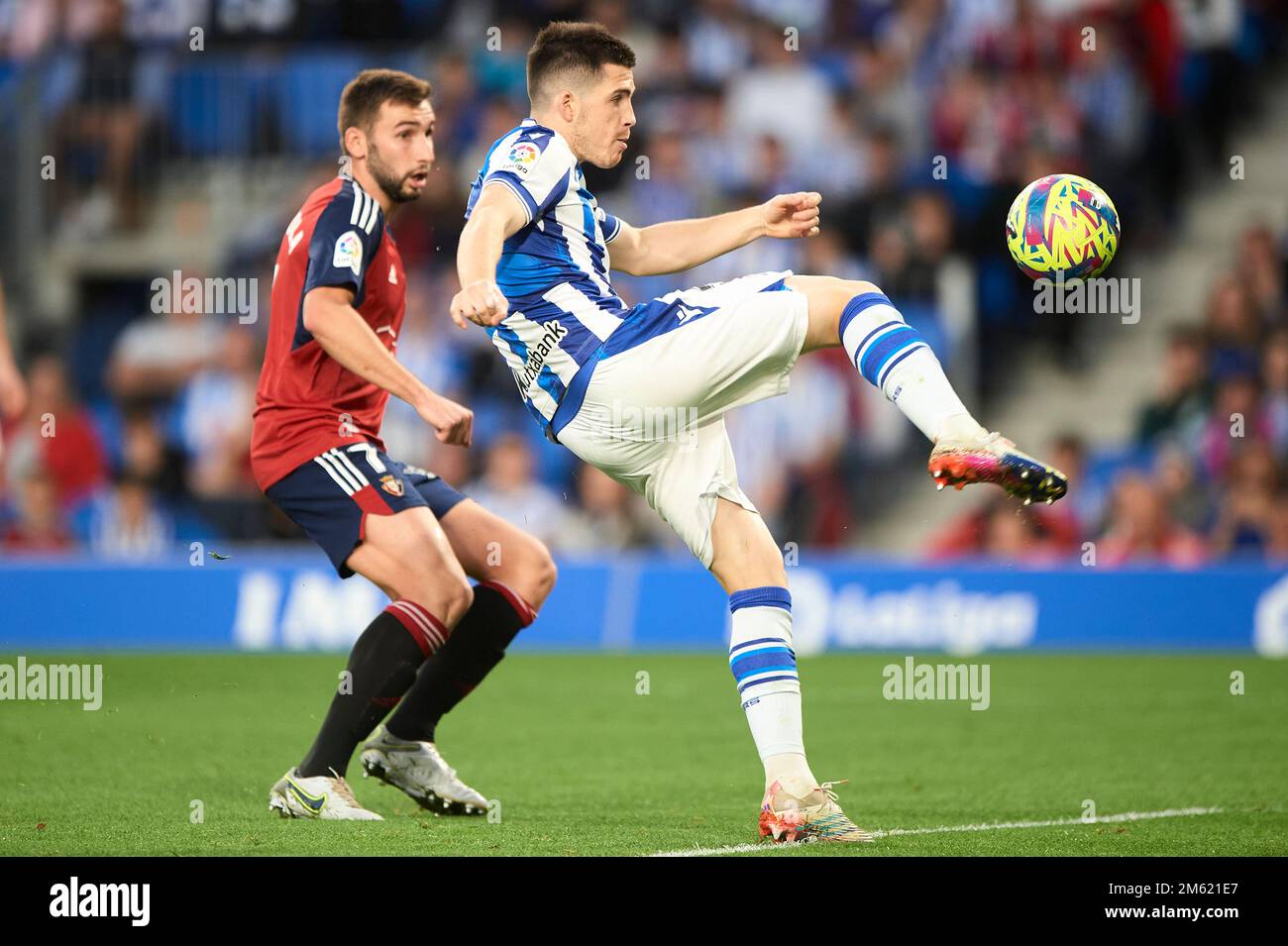 Igor Zubeldia of Real Sociedad during the La Liga Santander match ...