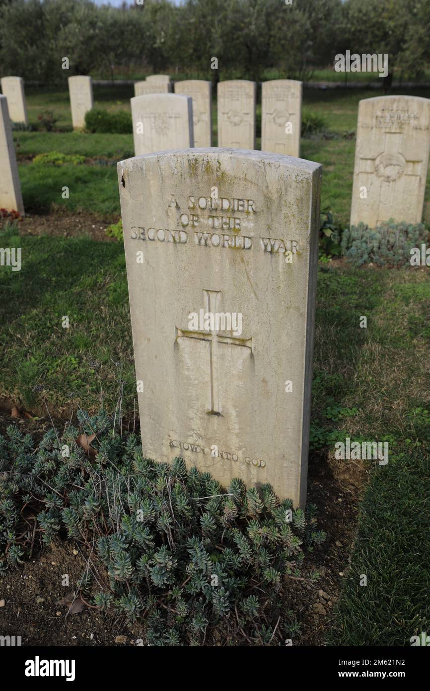 The Canadian military cemetery. Italy donated the land on which the ...
