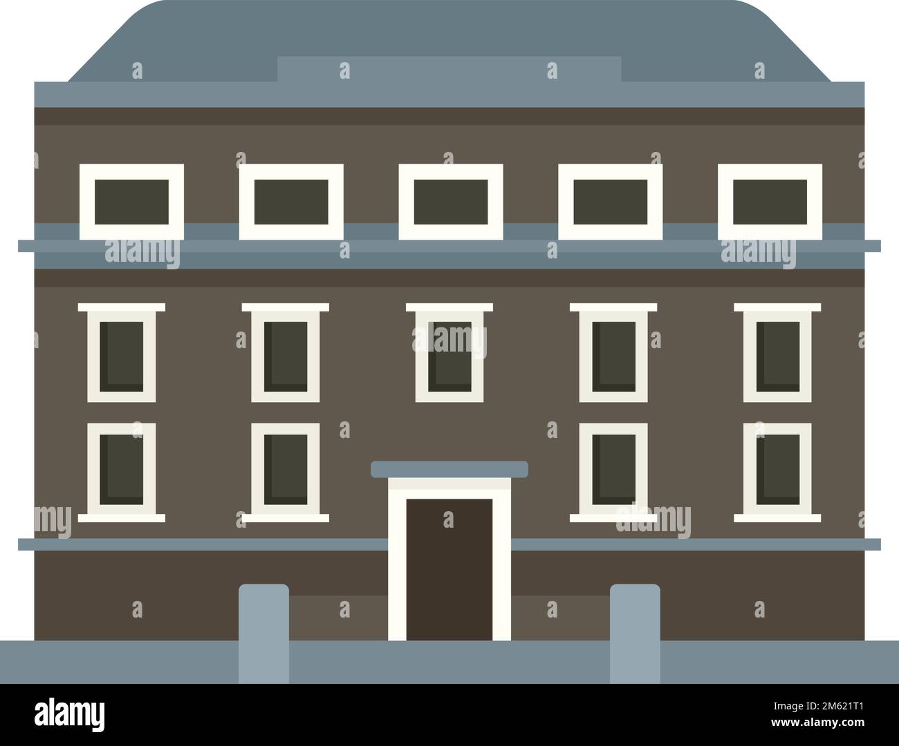 Dublin house icon flat vector. Ireland skyline. City architecture house ...